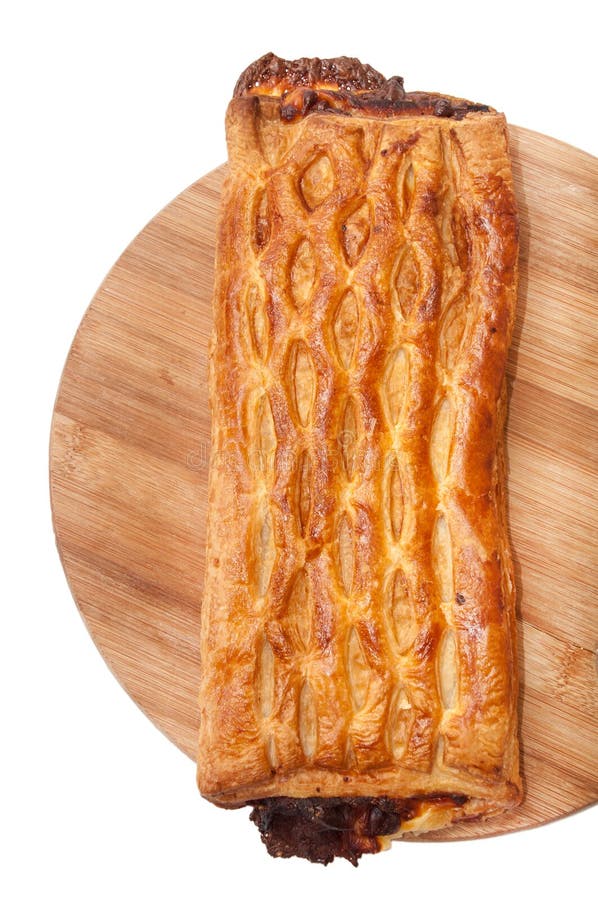 Beautiful Puff Pastry Stuffed with Meat Stock Photo - Image of snack ...