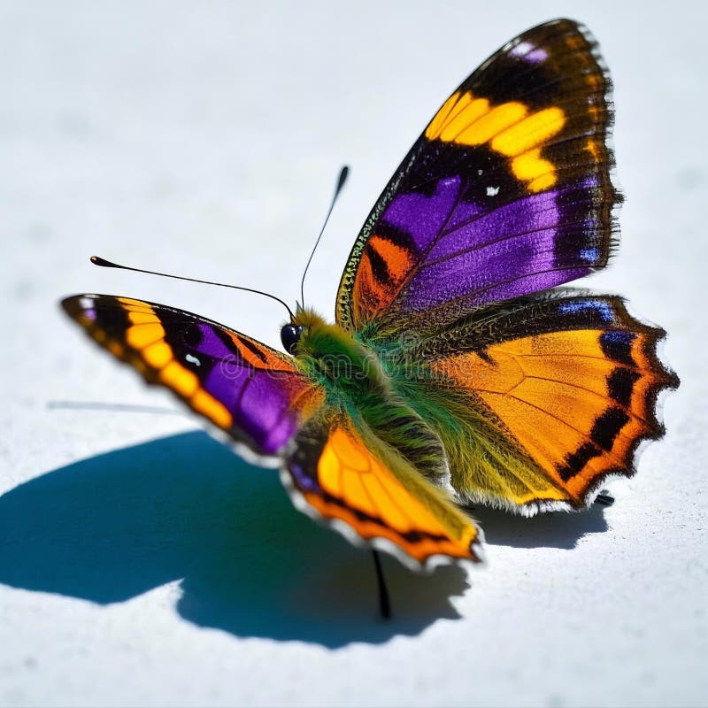 Beautiful purple butterfly stock image. Image of meadow - 364996591
