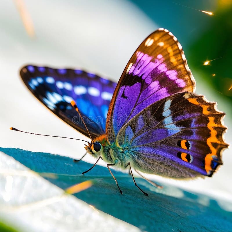 Beautiful purple butterfly stock image. Image of nature - 364997113