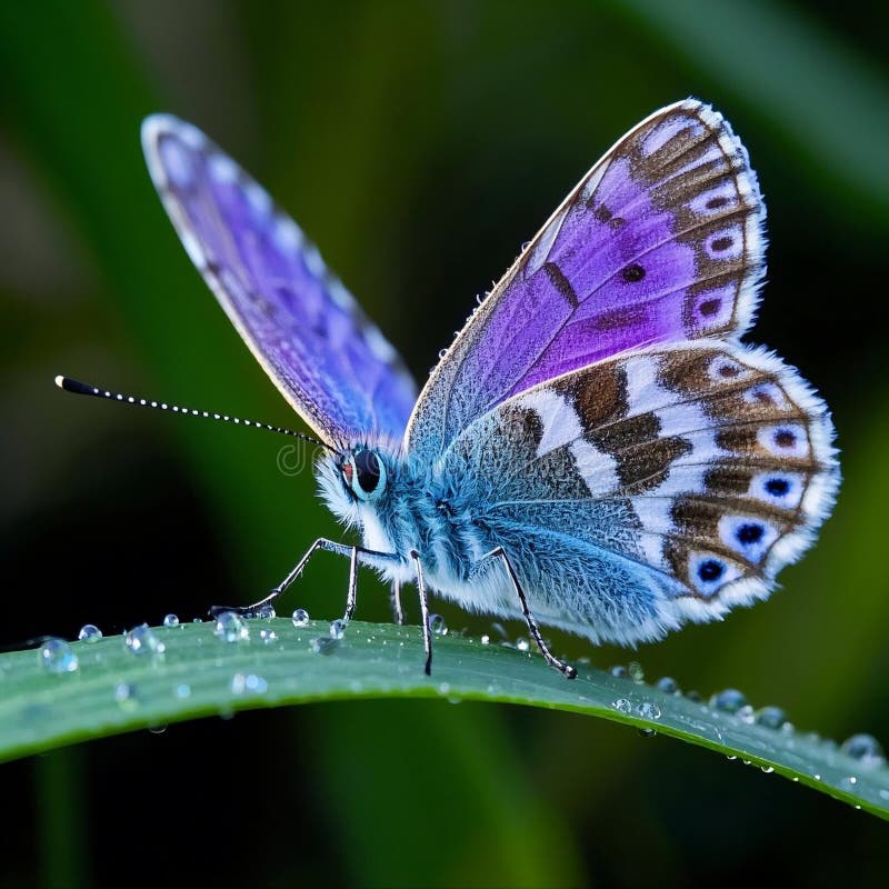 Beautiful purple butterfly stock image. Image of wildflower - 364997255