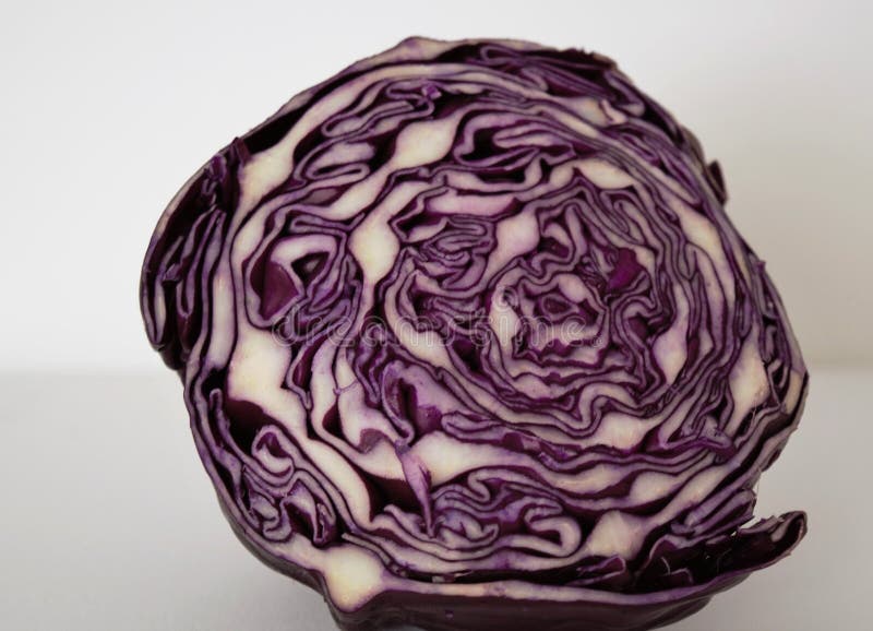 Beautiful Purple Cabbage on the White Background Stock Image - Image of ...