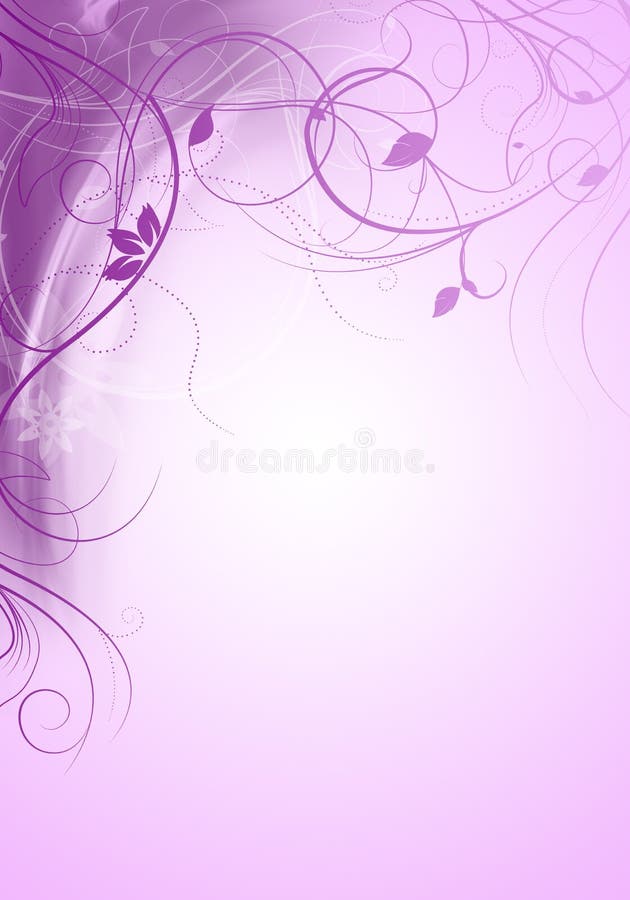 Beautiful Purple Floral Design - Spring Time Illustration Stock Image ...