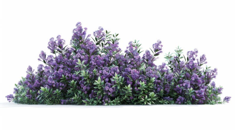 Beautiful Purple Flowering Shrubs in Full Bloom, Generative AI Stock ...