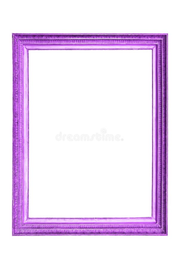 Beautiful Purple Frame Isolated on White Background Stock Photo - Image ...