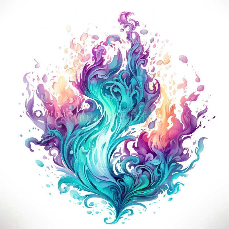 Beautiful Purple Magical Fire Clipart Illustration Stock Illustration ...