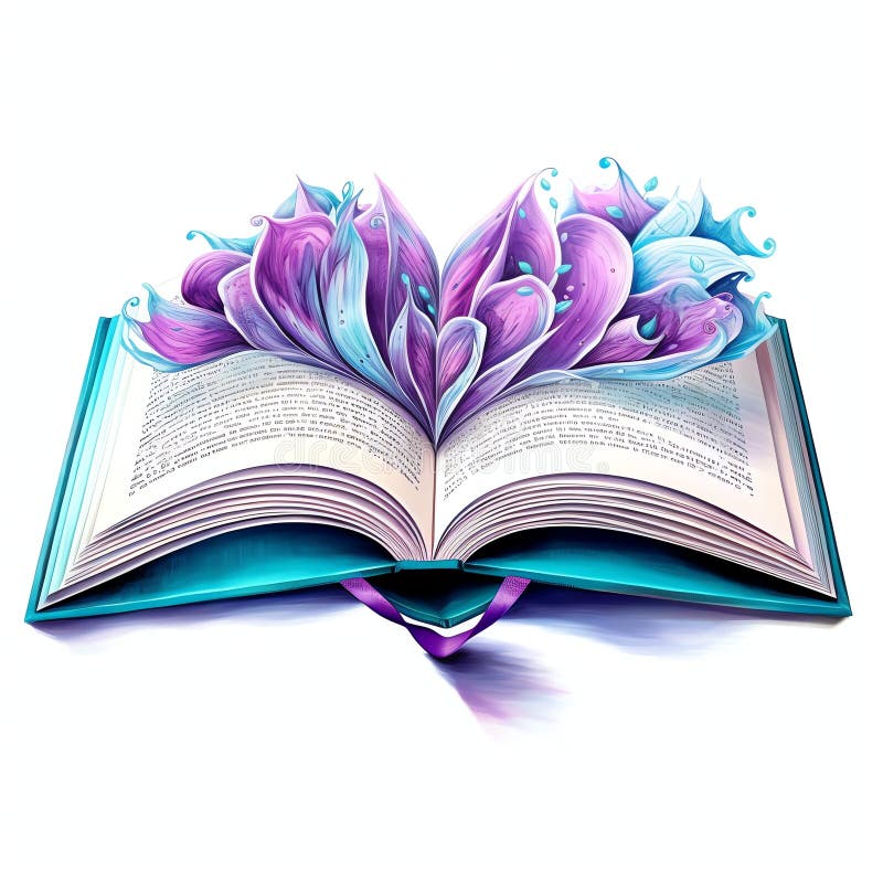 Beautiful Purple Open Book Clipart Illustration Stock Illustration ...