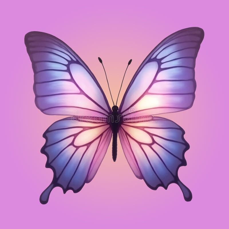Beautiful Purple and Pink Butterfly with Translucent Wings Stock ...