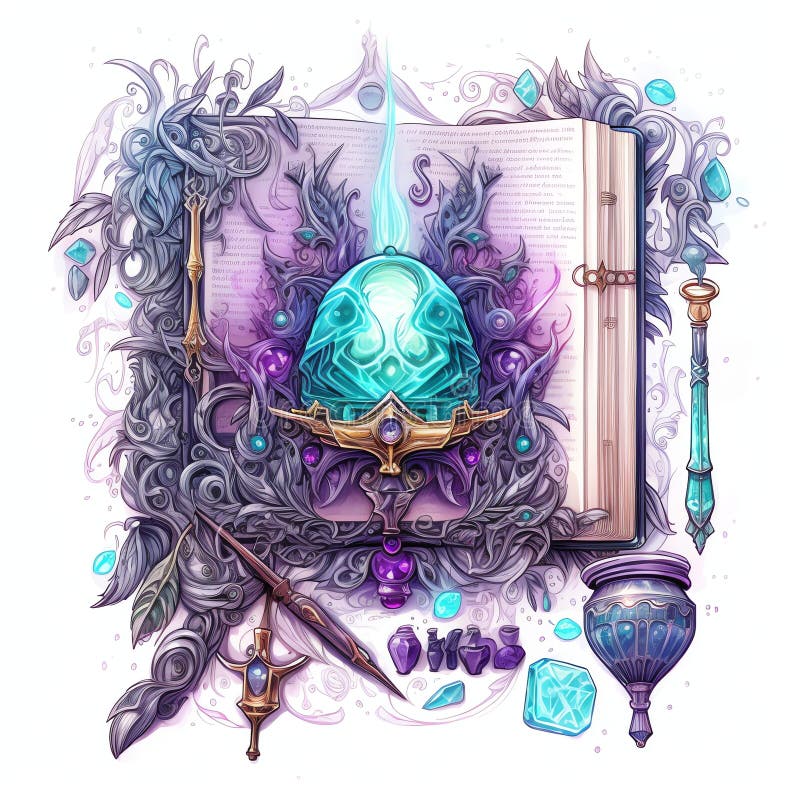 Beautiful Purple Spellbook Clipart Illustration Stock Illustration ...