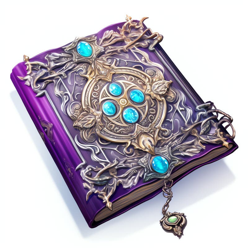 Beautiful Purple Spellbook Clipart Illustration Stock Illustration ...