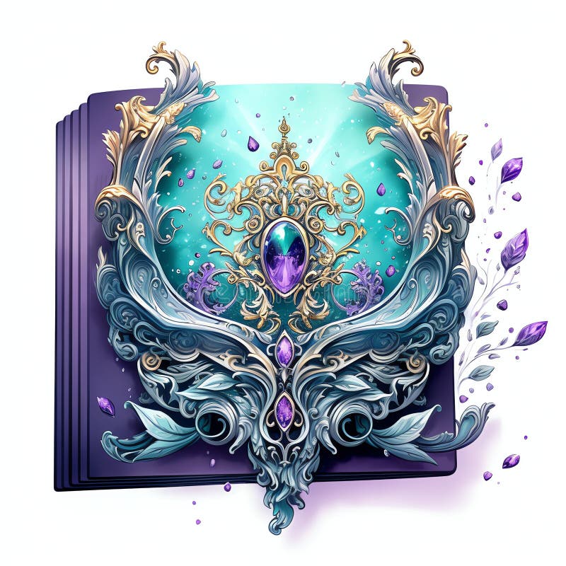 Beautiful Purple Spellbook Clipart Illustration Stock Illustration ...