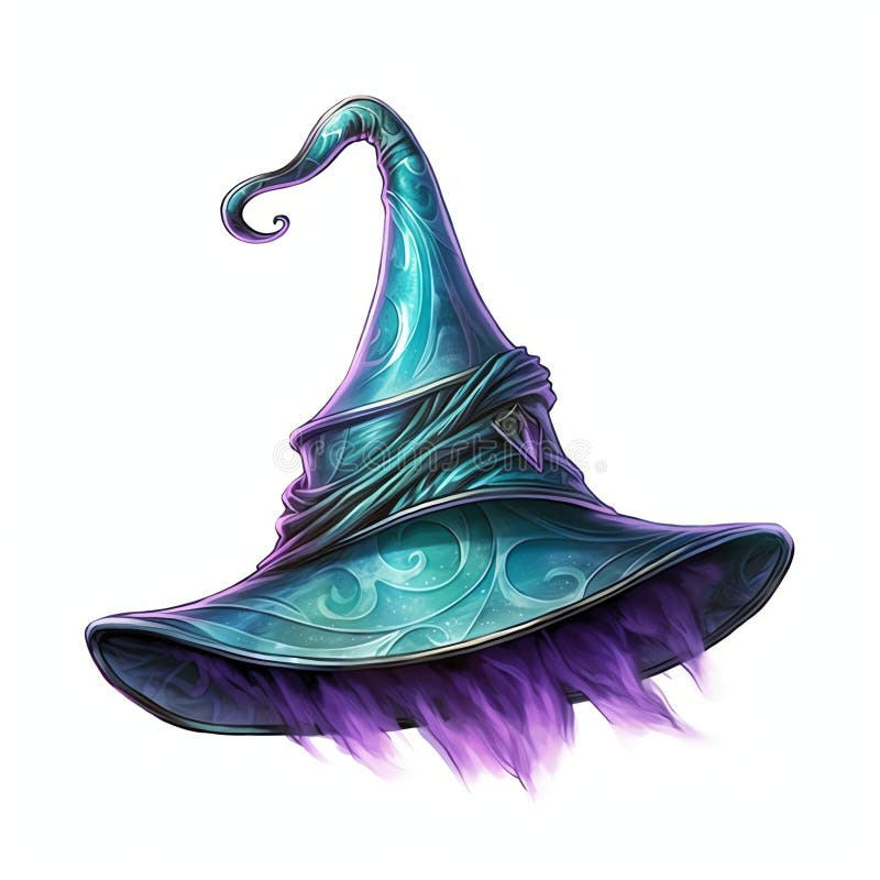 Beautiful Purple Witch S Hat Clipart Illustration Stock Illustration ...