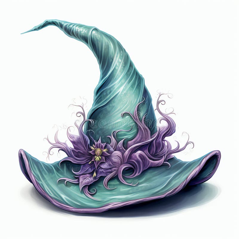 Beautiful Purple Witch S Hat Clipart Illustration Stock Illustration ...