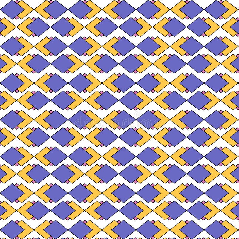 Beautiful Purple and Yellow Triangle Square Abstract Shape White ...