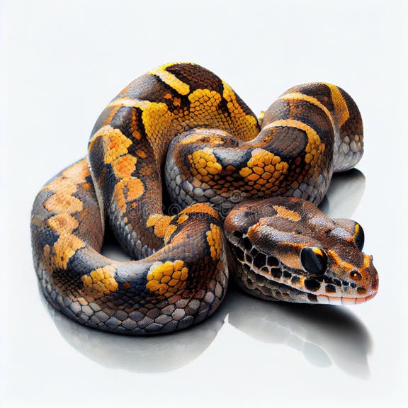 Beautiful Python on White Background for Web Design. Stock Illustration - Illustration of white ...