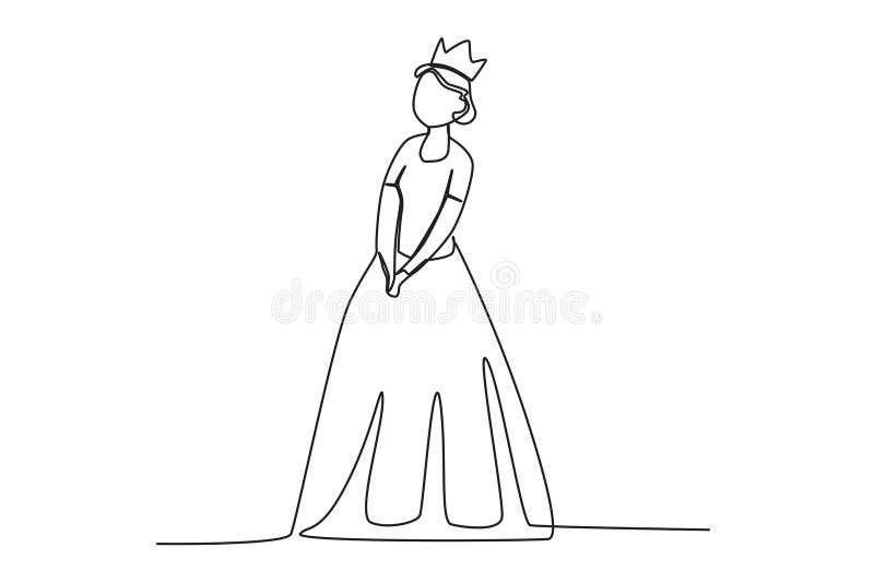 A Beautiful Queen with a Crown on Her Head Stock Vector - Illustration ...