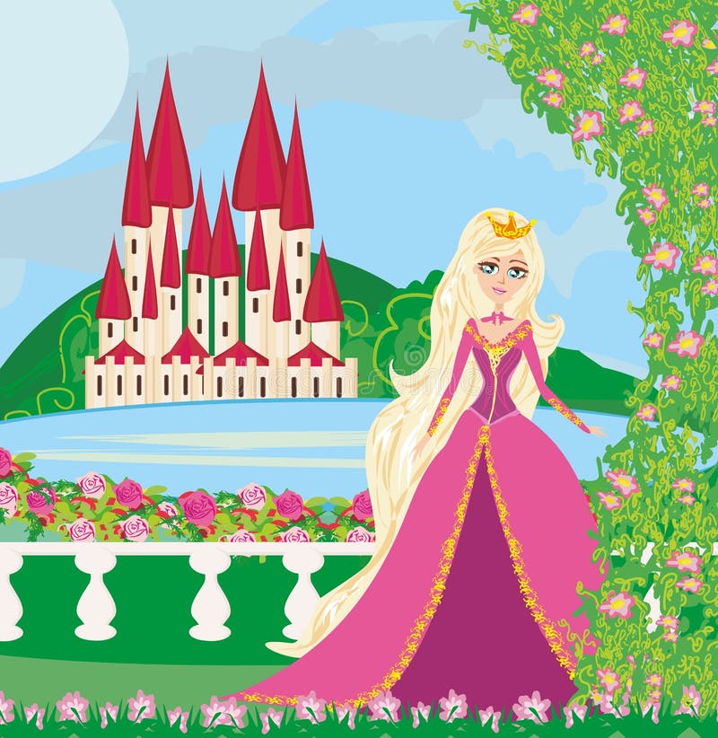Young Princess Front Her Castle Stock Illustrations – 53 Young Princess ...