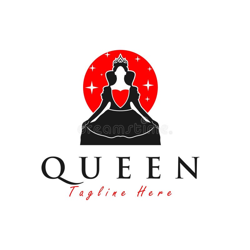 Beautiful Queen Vector Illustration Logo Stock Vector - Illustration of ...