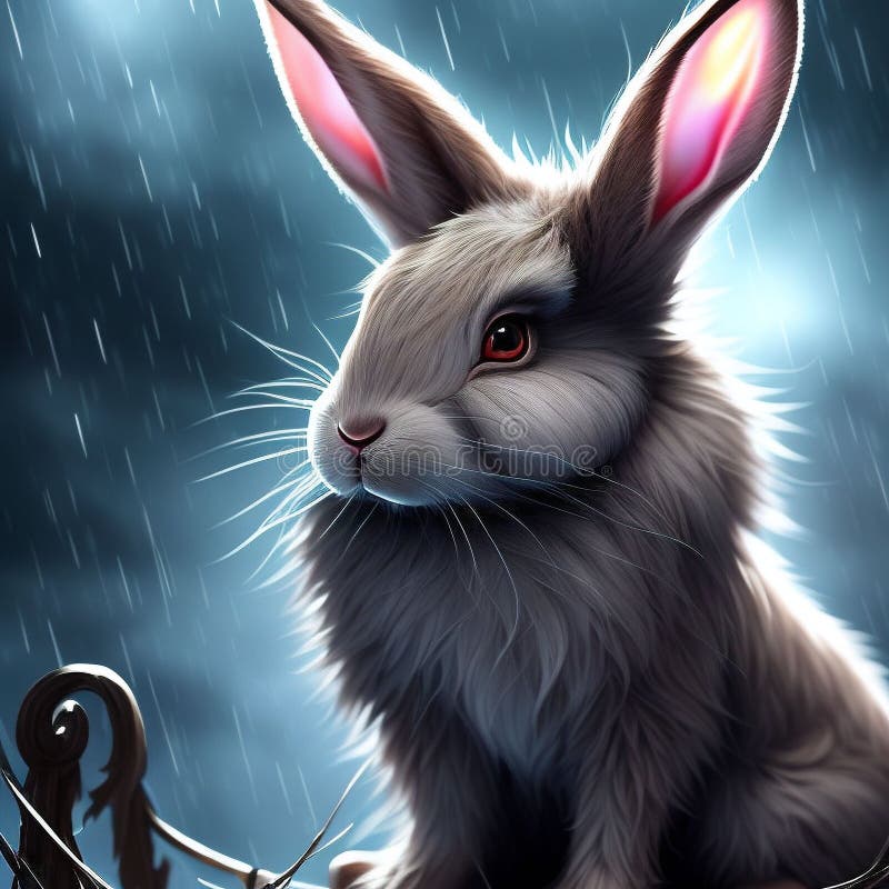 Beautiful Rabbit.generative Ai Stock Illustration - Illustration of ...