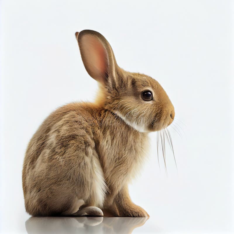 Beautiful Rabbit on White Background Stock Illustration - Illustration ...