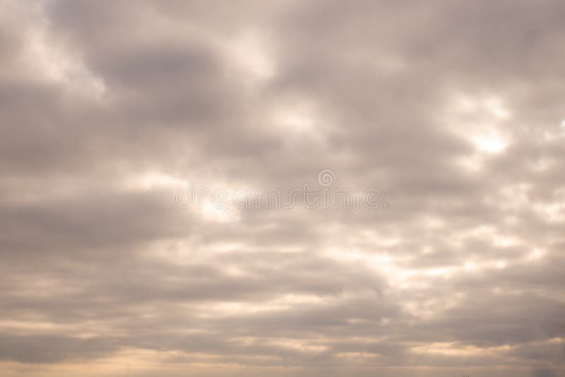 Beautiful Rain Clouds of Light Color through Which the Rays of the Sun ...
