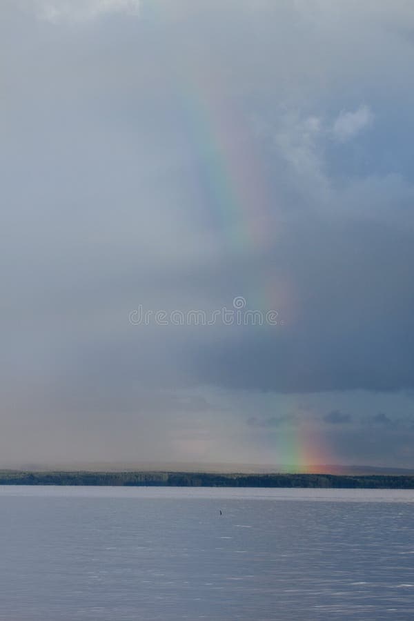 Beautiful Rainbow Appeared after the Rain. Stock Image - Image of ...