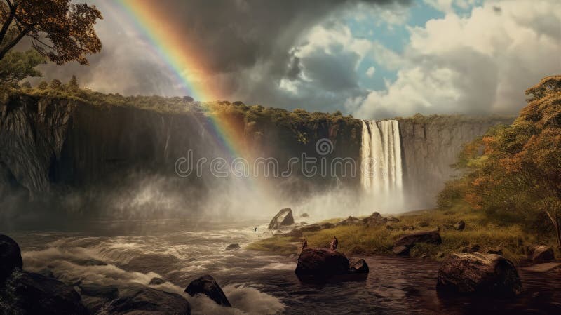 Water Cascade Over Waterfall Stock Illustrations – 86 Water Cascade ...