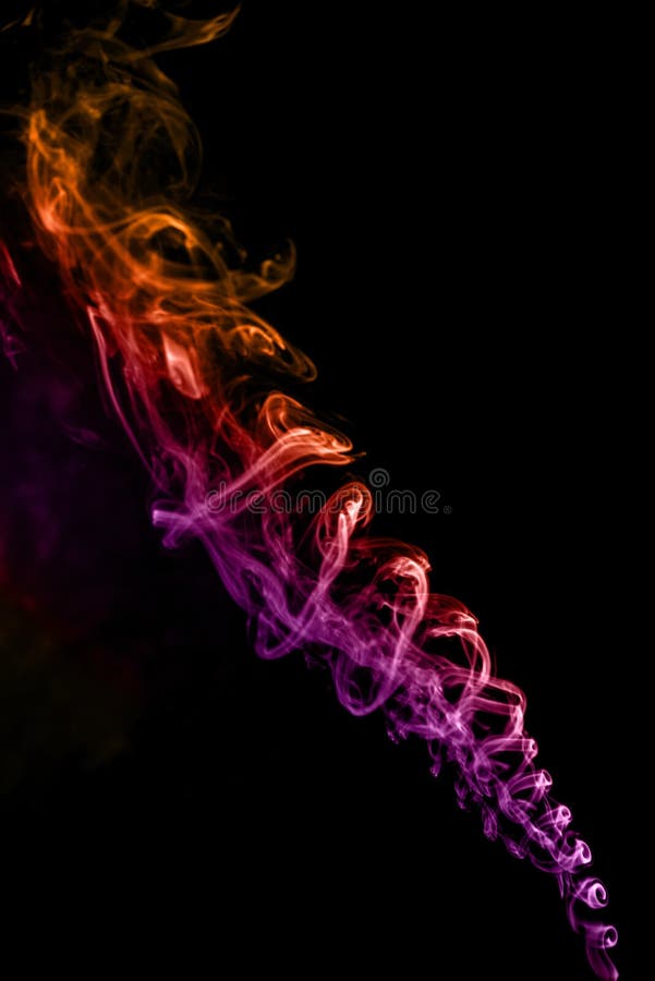 Beautiful Rainbow Smoke from Incense Sticks Stock Photo - Image of ...