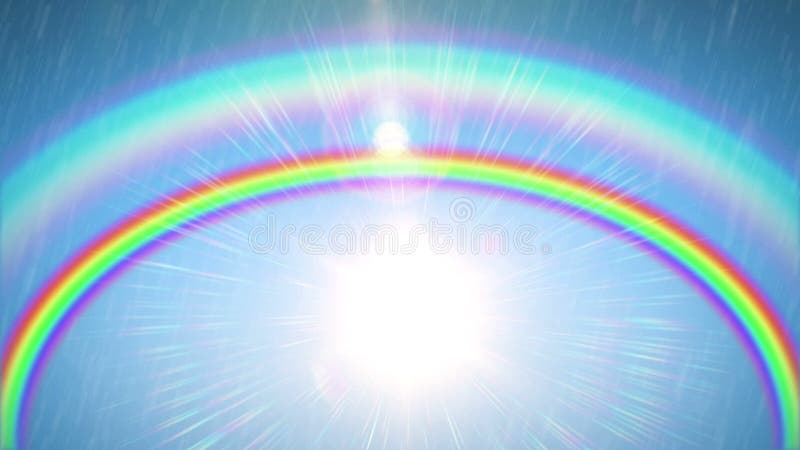 Rainbow Rain Cloud Animation Loop Stock Footage - Video of birthday ...