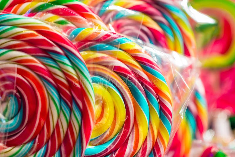 Beautiful Rainbow Sweet Candies, Horizontal Stock Photo - Image of ...
