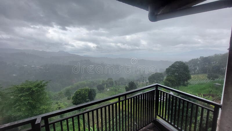 Beautiful Rainy in Mountain, Morning is Cool Stock Image - Image of ...