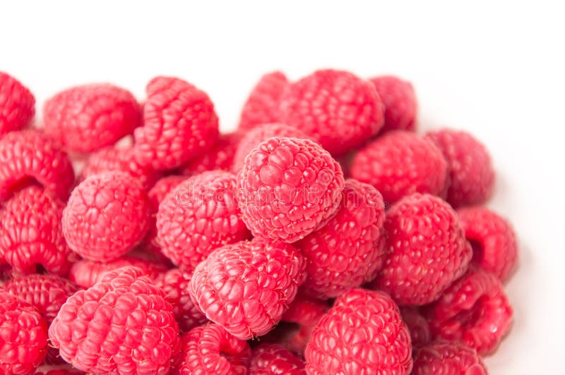Beautiful Raspberries at the Left Corner Stock Image - Image of ...