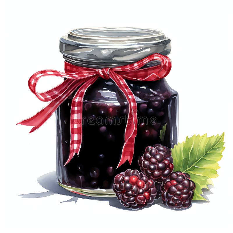 Beautiful Raspberry Jam Jar Clipart Illustration Stock Illustrations ...