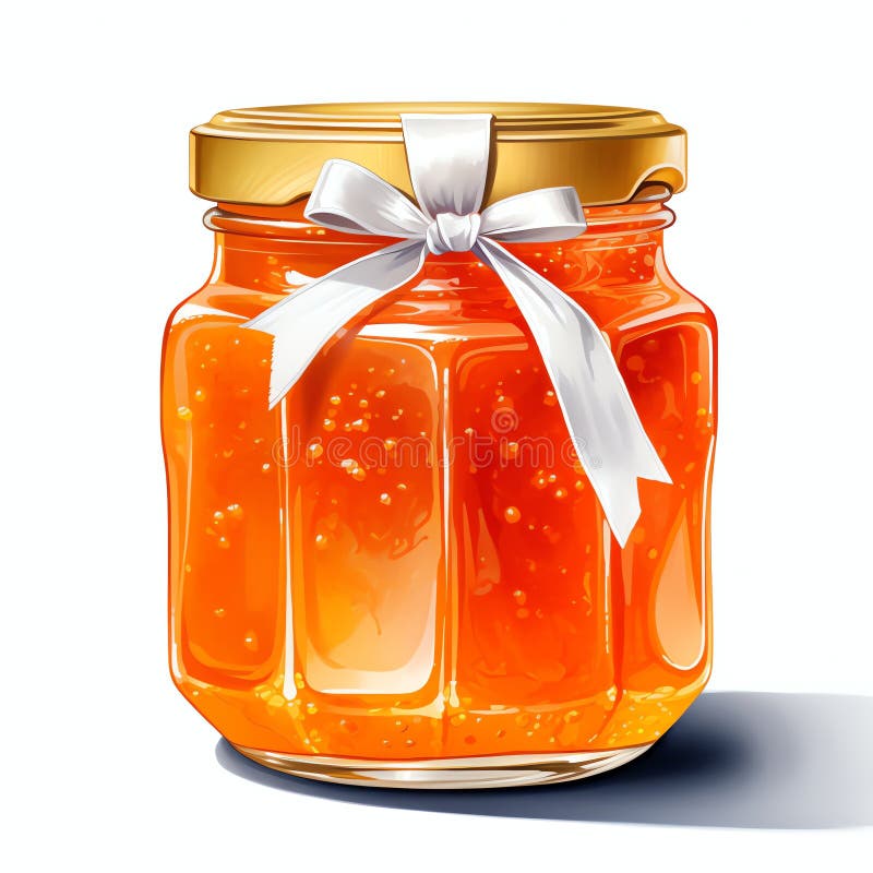 Beautiful Raspberry Jam Jar Clipart Illustration Stock Illustration ...