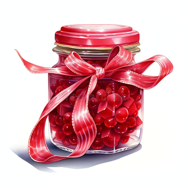 Beautiful Raspberry Jam Jar Clipart Illustration Stock Illustration ...