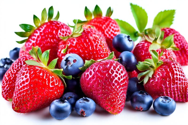 Beautiful Raspberry, Strawberries and Blueberries Stock Image - Image ...