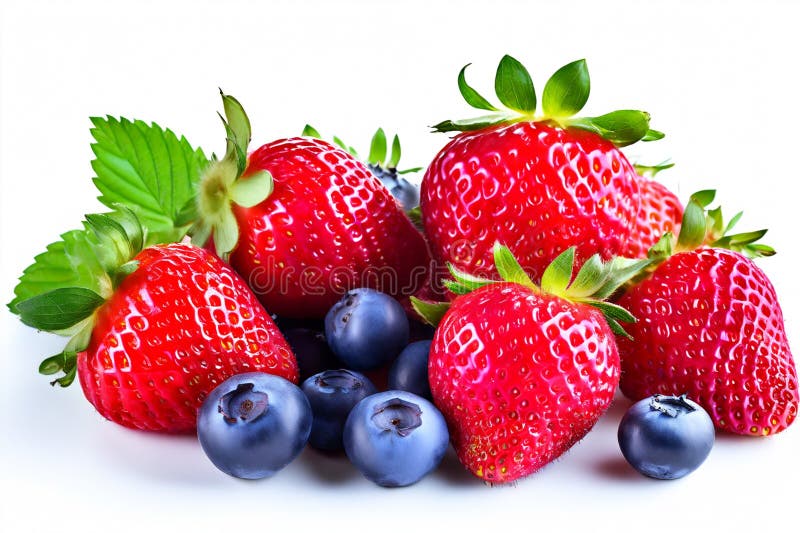 Beautiful Raspberry, Strawberries and Blueberries Stock Image - Image ...