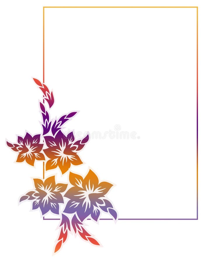 Beautiful Raster Frame with Gradient Filled. Stock Illustration ...