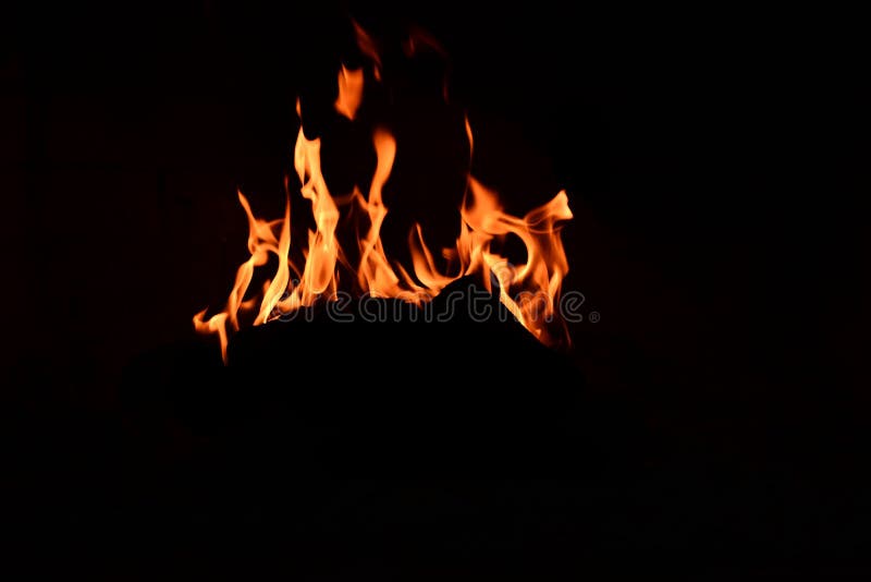 Beautiful real fire stock photo. Image of bright, flame - 93223392
