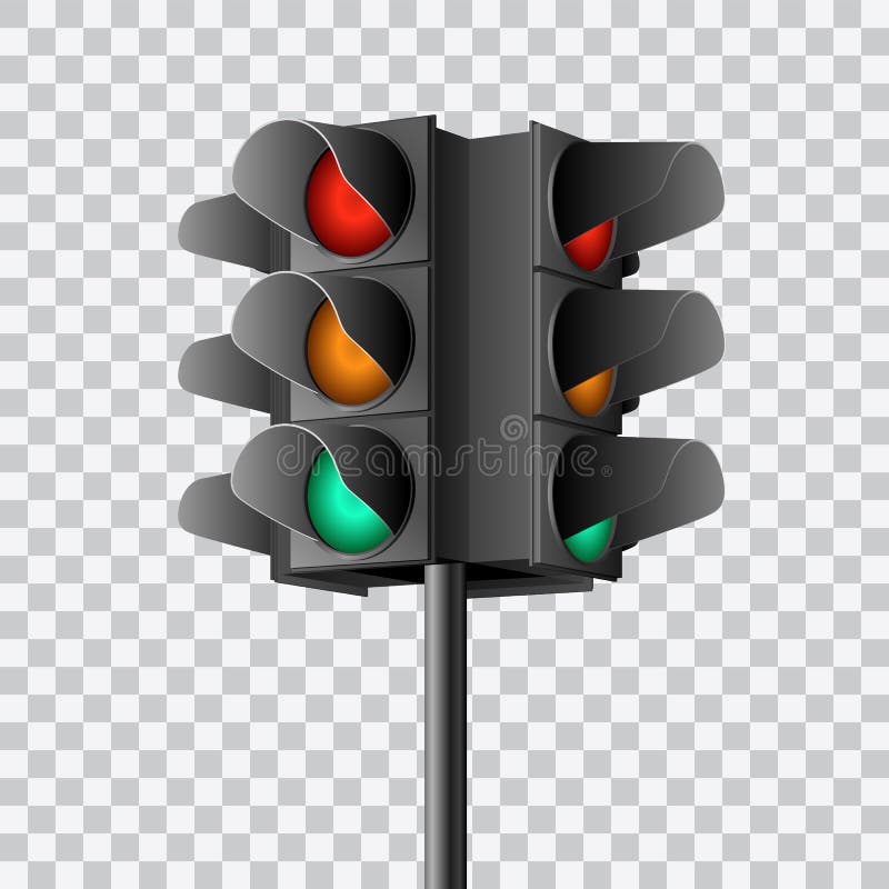 Beautiful Realistic Colorful Perspective View Traffic Lights Vector on ... Beautiful Realistic Colorful Perspective View Traffic Lights Vector on ...