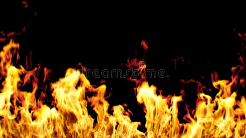 Beautiful Realistic Fire Ignition on Black Background with Alpha Matte ...