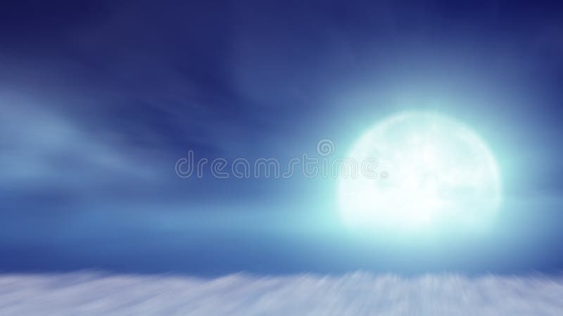 Beautiful Realistic Flight Over Cumulus Lush Clouds in the Night ...
