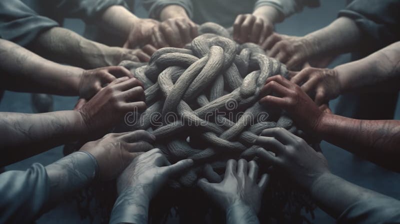 Teamwork, Unity Concept, Group of Friends Put Their Hands Together ...