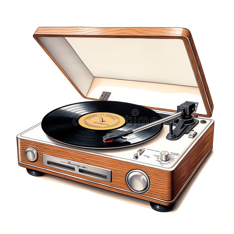 Beautiful Record Player Clipart Illustration Stock Illustration ...