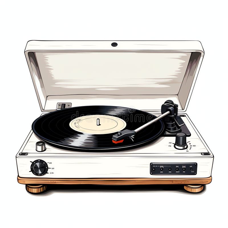Beautiful Record Player Clipart Illustration Stock Illustration ...