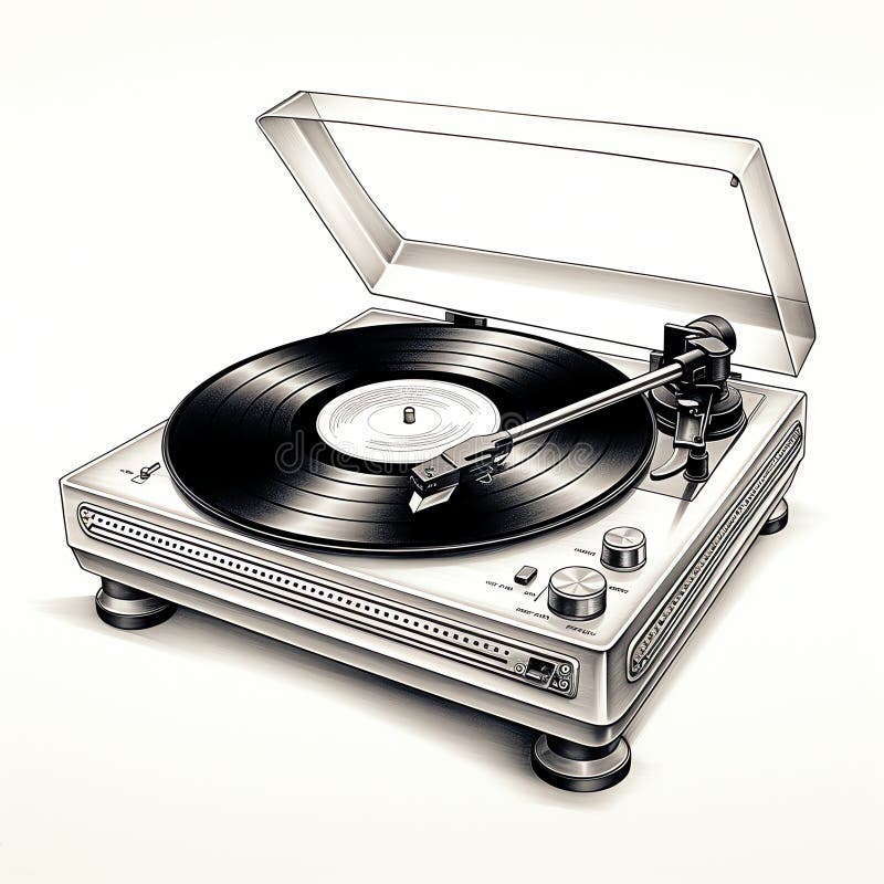 Beautiful Record Player Clipart Illustration Stock Illustration ...