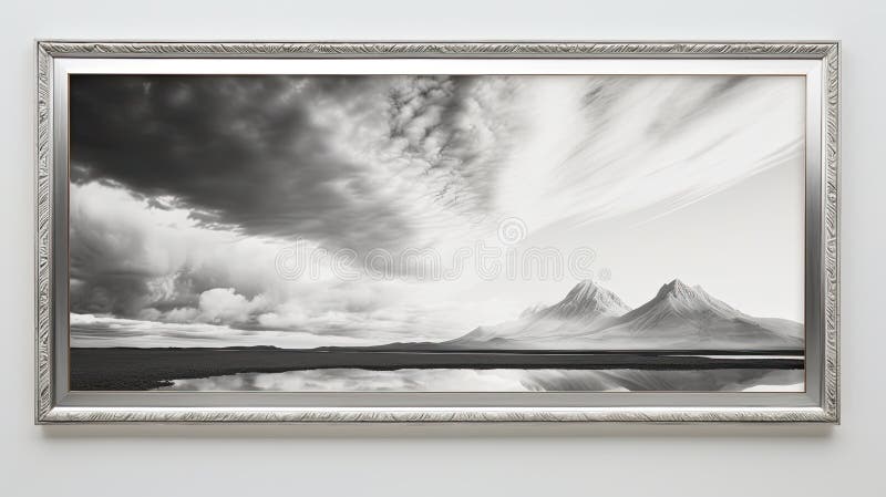 Beautiful Rectangle Silver Frame Stock Illustration - Illustration of ...