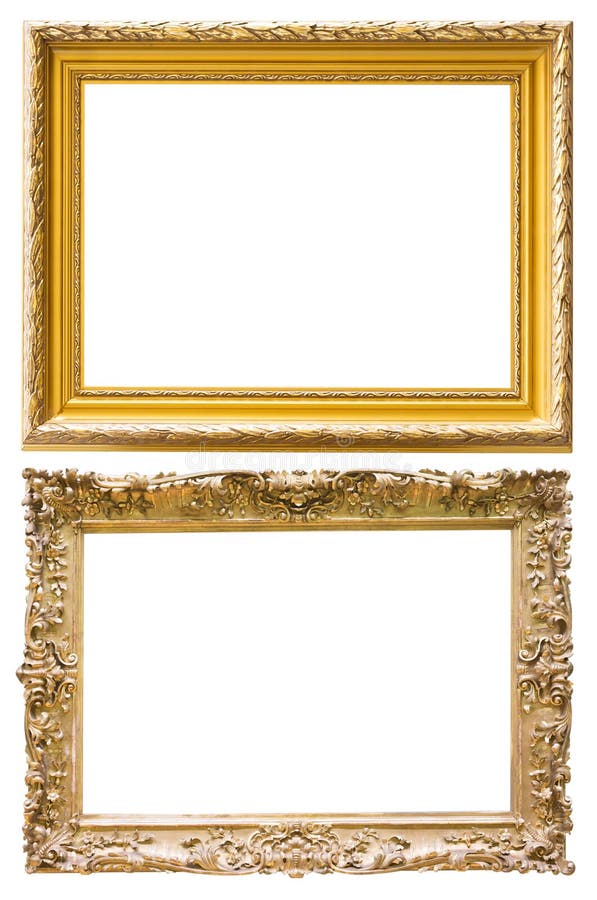Beautiful Rectangular Frame for a Mirror on Isolated Background Stock ...