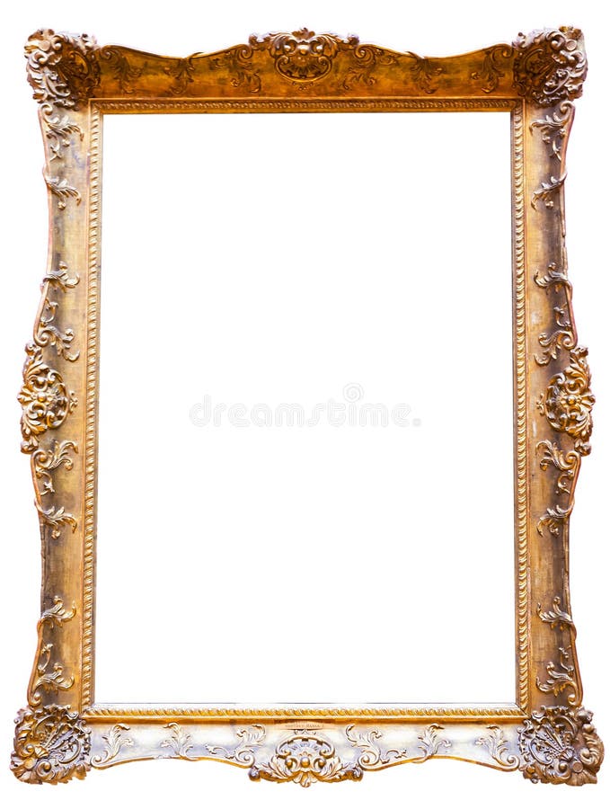 Beautiful Rectangular Frame for a Mirror on Isolated Background Stock ...