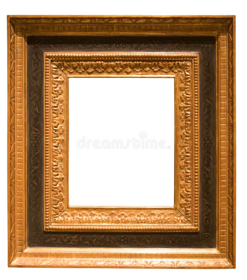 Beautiful Rectangular Frame for a Mirror on Isolated Background Stock ...