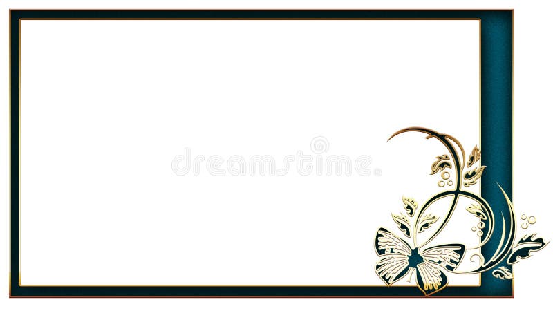 Rectangular Frame for Photo Floral Ornament for Creativity Stock ...